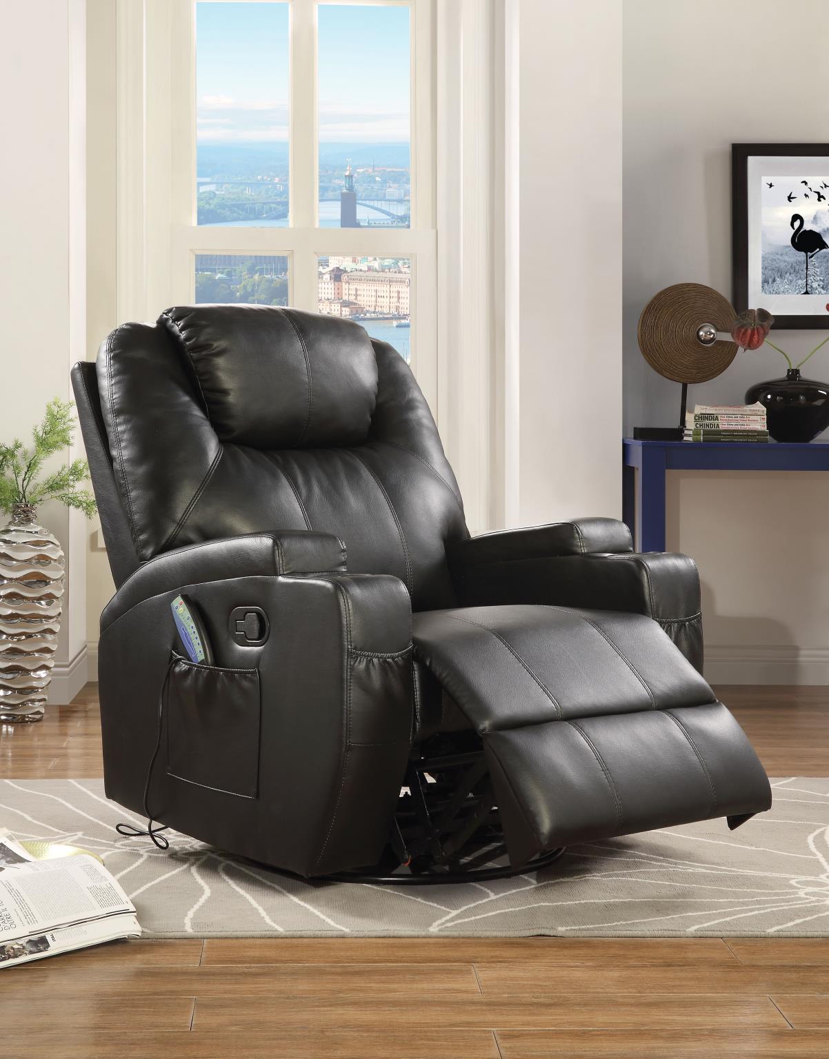 Waterlily Leather Swivel Rocker Recliner