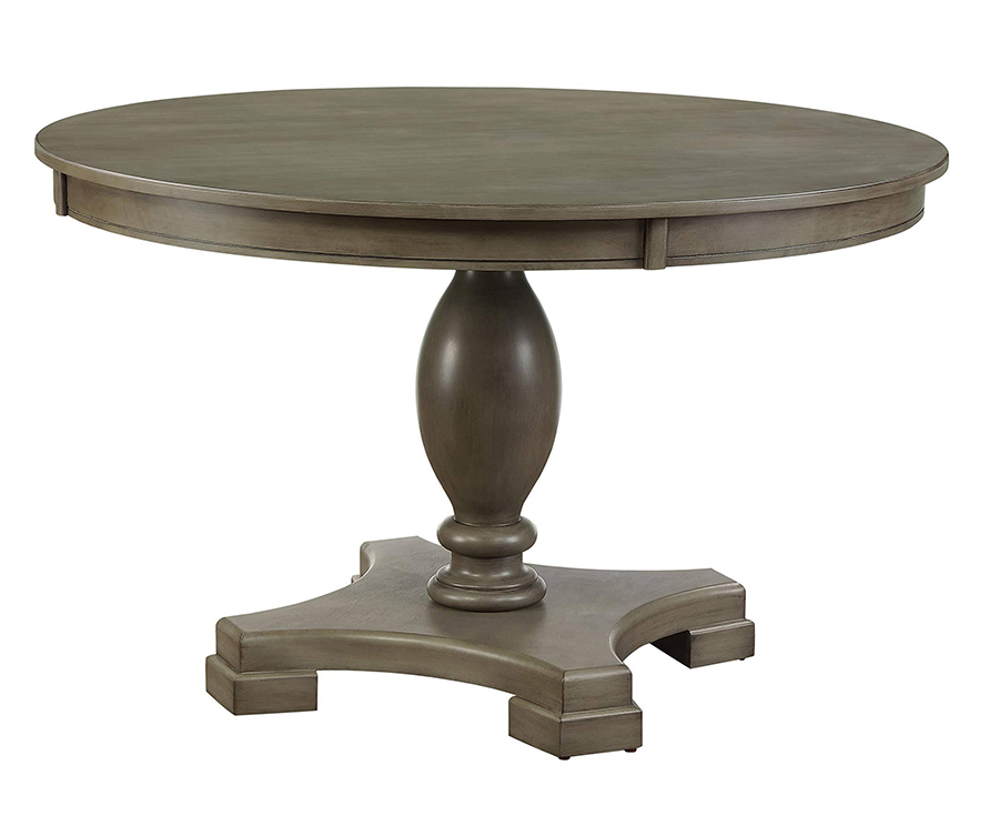 Waylon Gray Oak Single Pedestal Round Dining Table