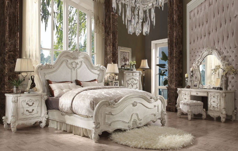 Versailles Bone White Bed