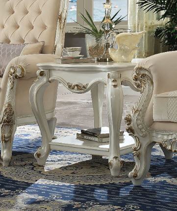 Picardy Antique Pearl Vintage Style End Table